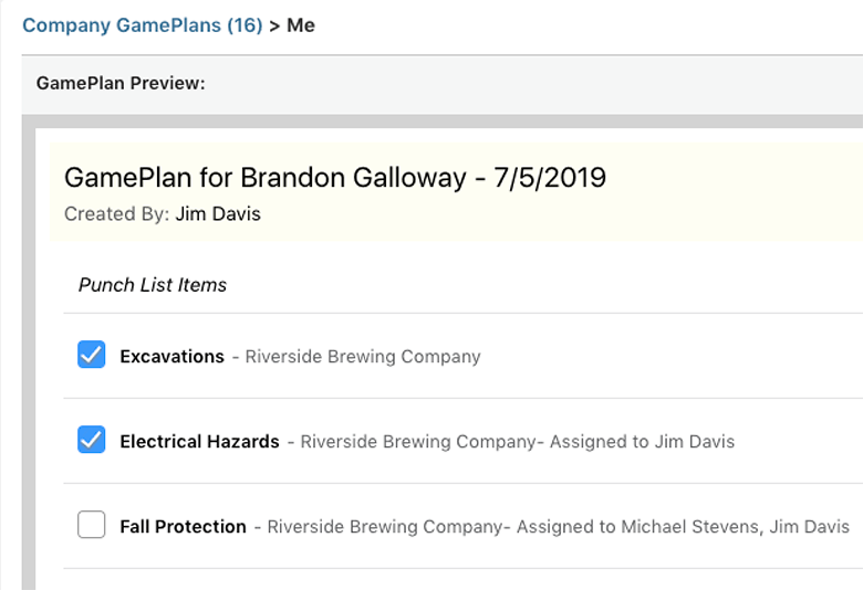 Construction GamePlan™ Task List Software - UDA ConstructionOnline™