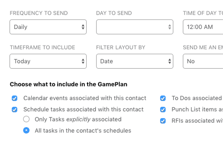 Construction GamePlan™ Task List Software - UDA ConstructionOnline™