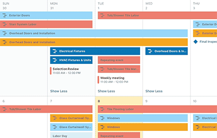 Construction Calendar Software - UDA ConstructionOnline™
