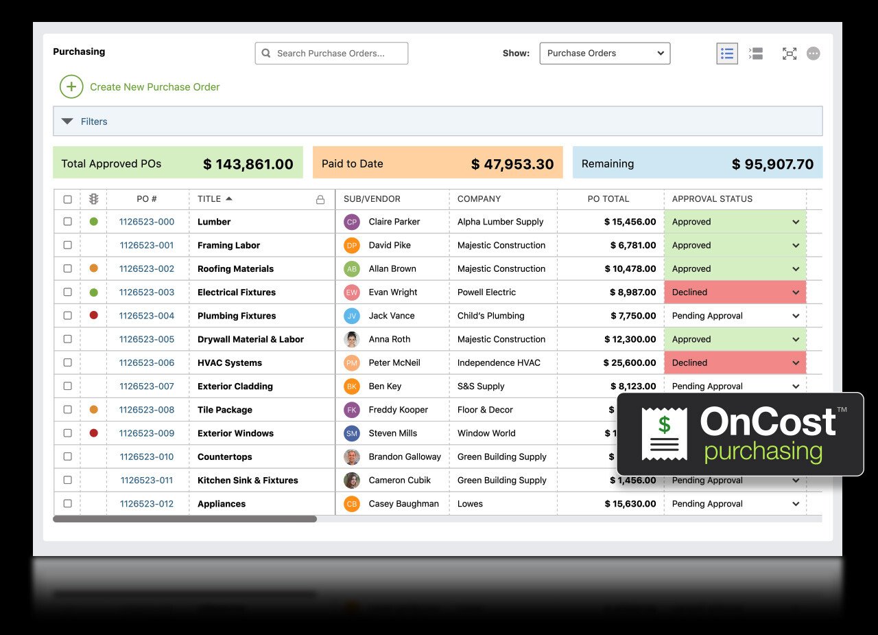 Construction Purchase Order & Billing Software - UDA ConstructionOnline™